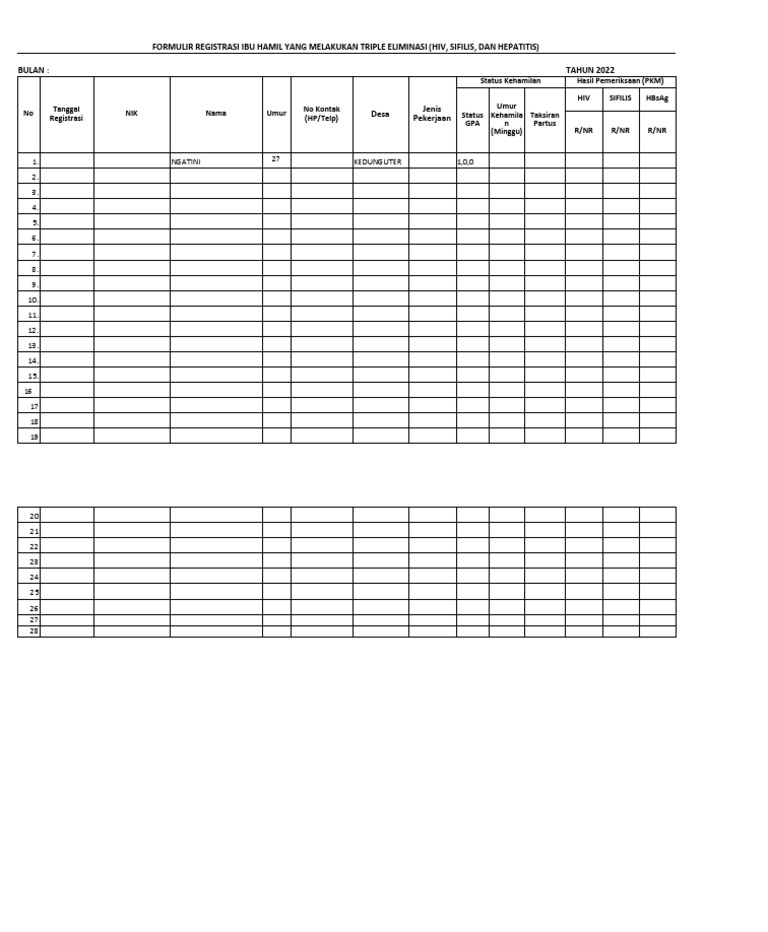 Form Triple Eliminasi | PDF