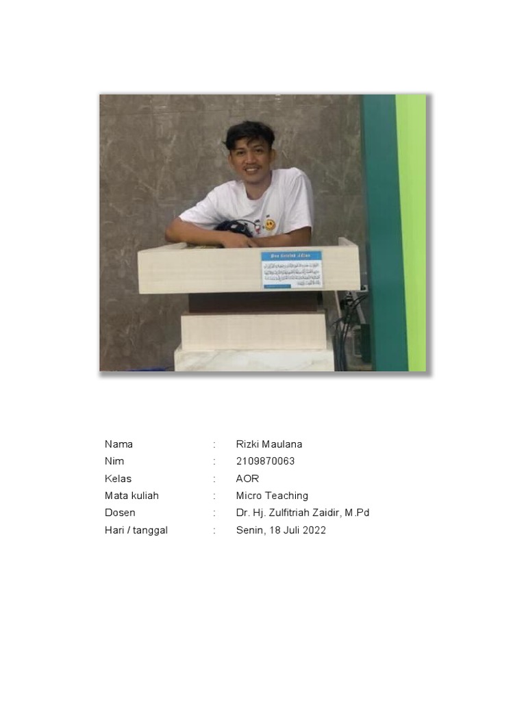 Panduan Micro Teaching Mahasiswa | PDF