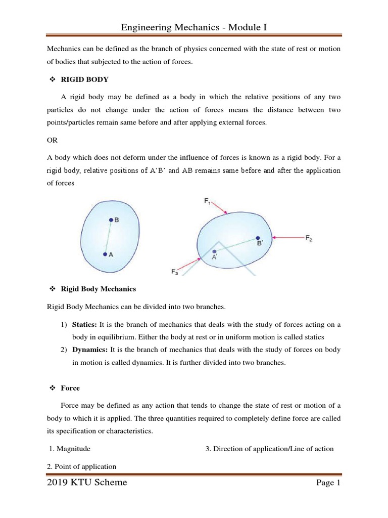 Module 1 - Mechanics | PDF | Force | Acceleration