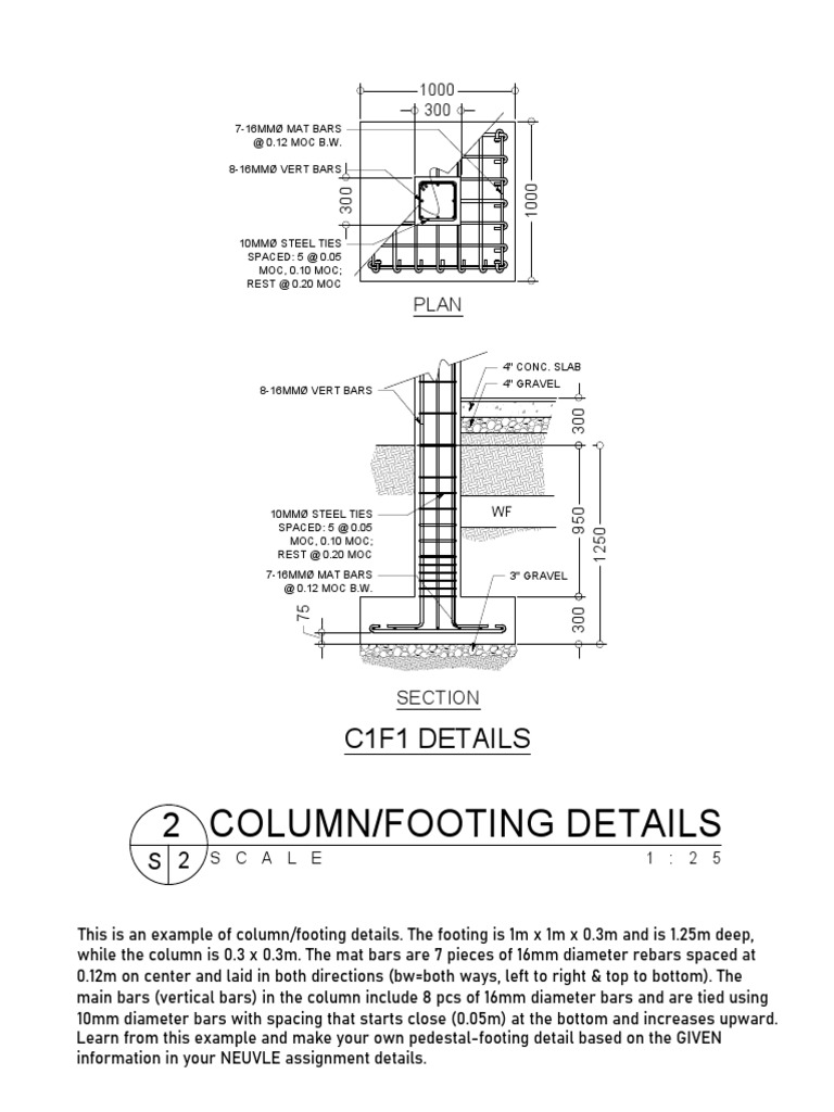 Column-Footing Example | PDF