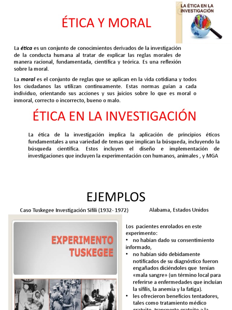 ética En La Investigación Pdf Moralidad Experimentar