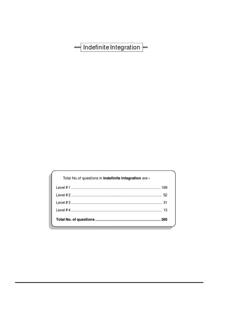 01 Indefinite Intergration Ex. Module-5 | PDF | Trigonometric Functions ...