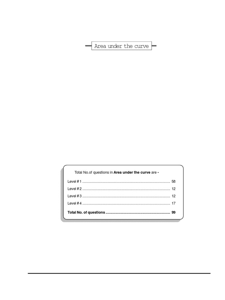 03 Area Under The Curve Ex. Module-5 | PDF | Area | Cartesian ...