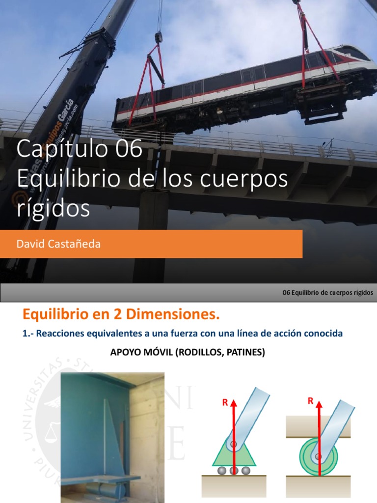 06 Equilibrio de Cuerpos Rígidos PDF | PDF | Fuerza | Rodamiento (Mecánico)