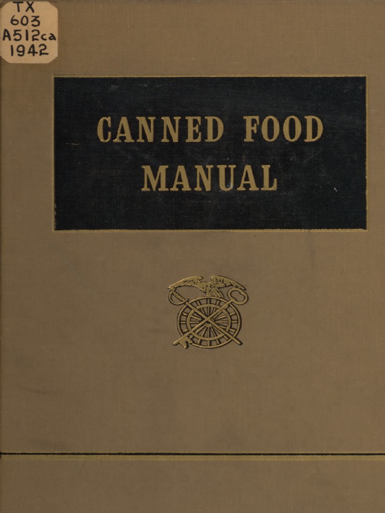 Canned Food MANUAL 01 | PDF | Canning | Food Preservation