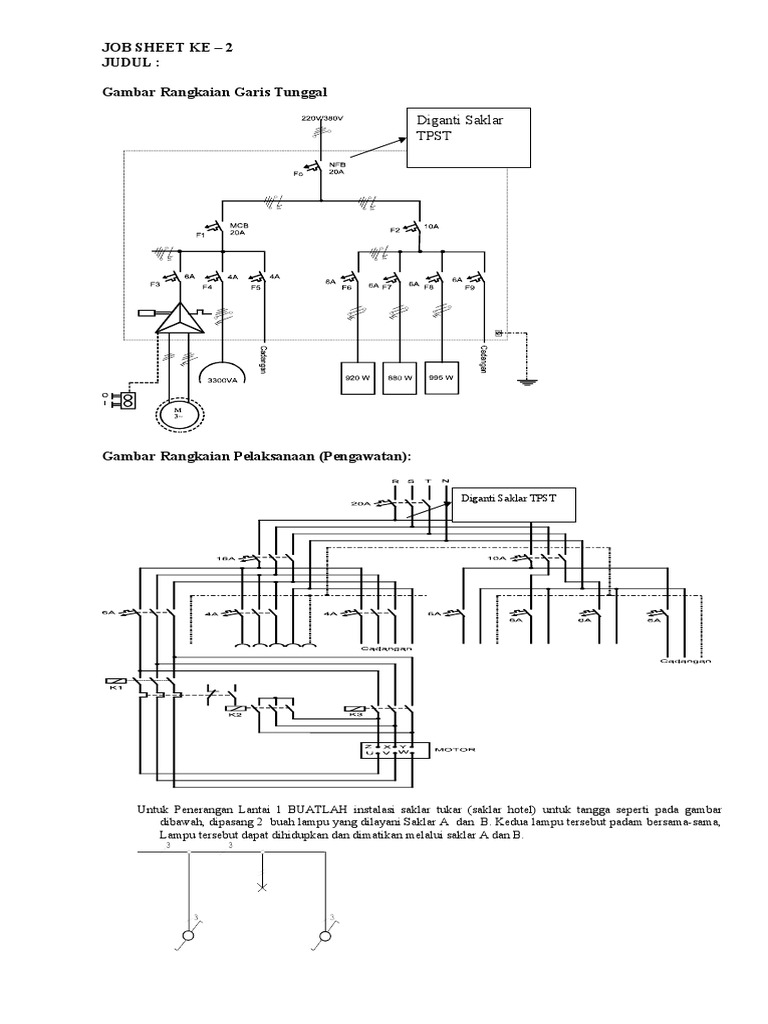 RENCANAKAN Instalasi Penerangan Dan Tenaga Listrik 3 Fasa - ITL | PDF