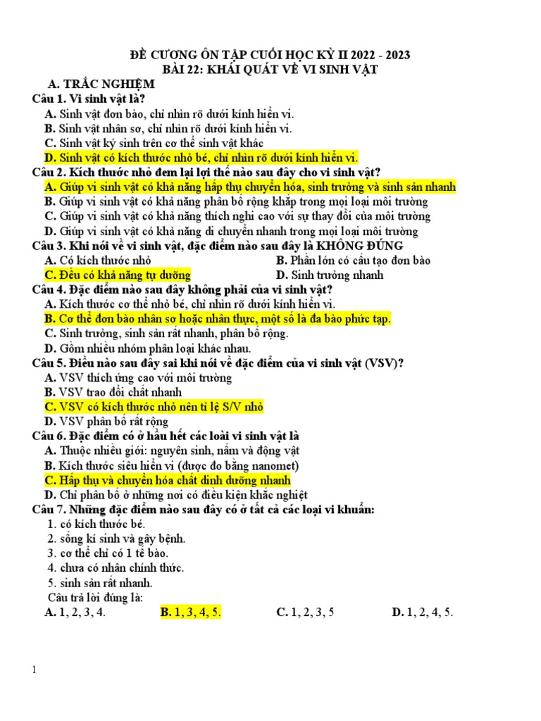 S10 - HS - de Cuong Cuoi Hkii | PDF