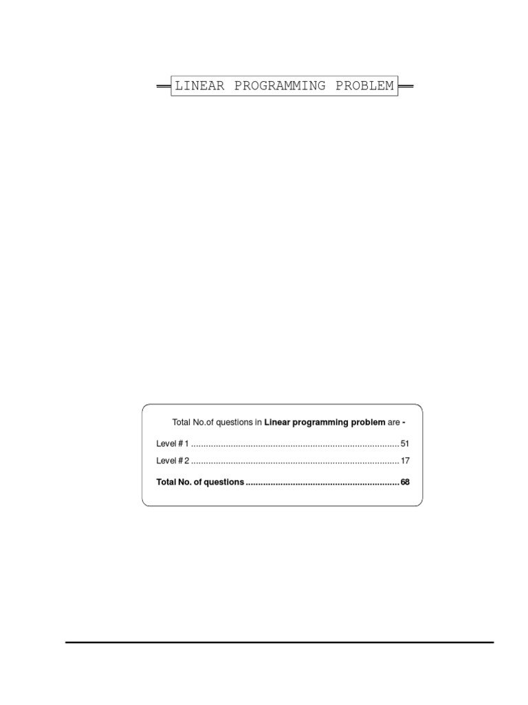 5 - Linear Programming Problems Ex. Module-6-B | Download Free PDF | Linear Programming ...