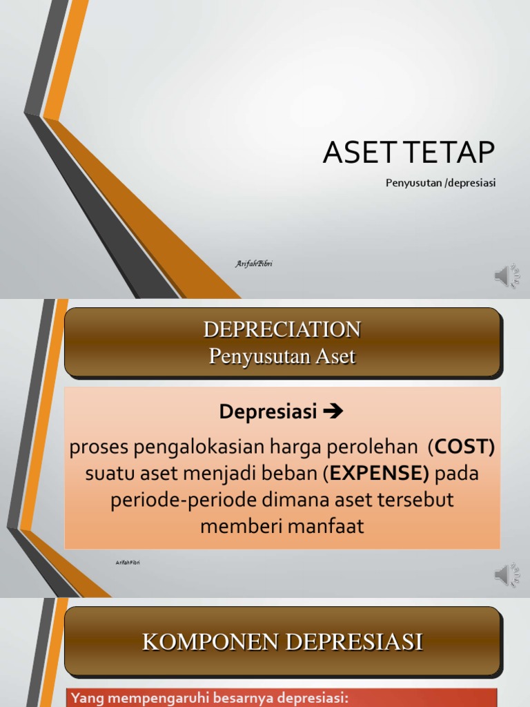 ASET TETAP-Depresiasi - Peng Akun PDF | PDF