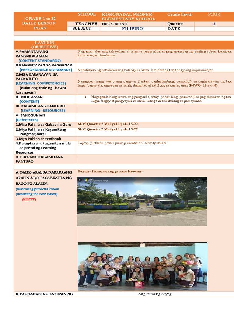 Version 1 Filipino 4 Cot 1 | PDF