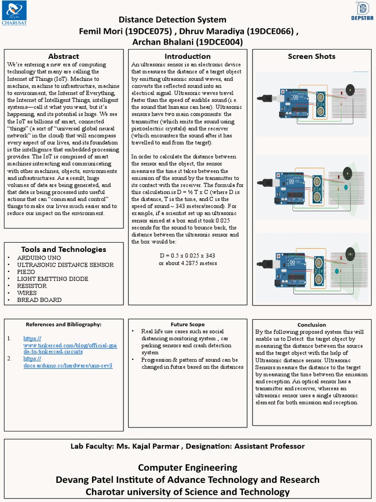 IOT Project POSTER | PDF | Internet Of Things | Ultrasound