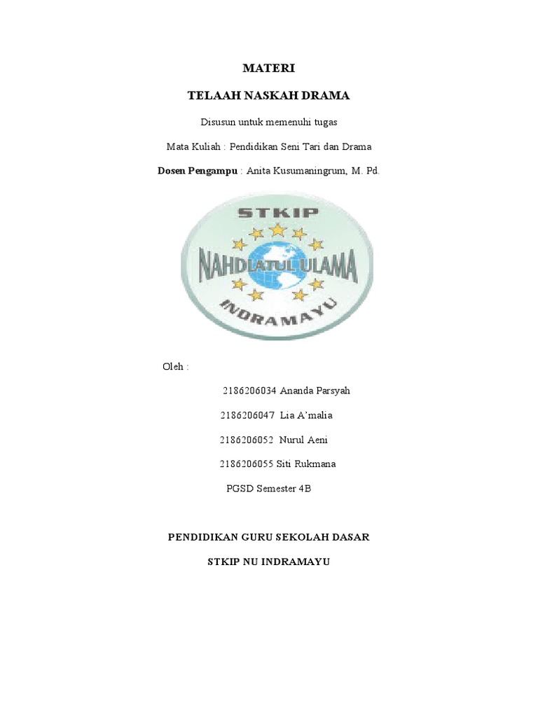 Kelompok 5 Telaah Naskah Drama | PDF | Fiksi Umum | Seni