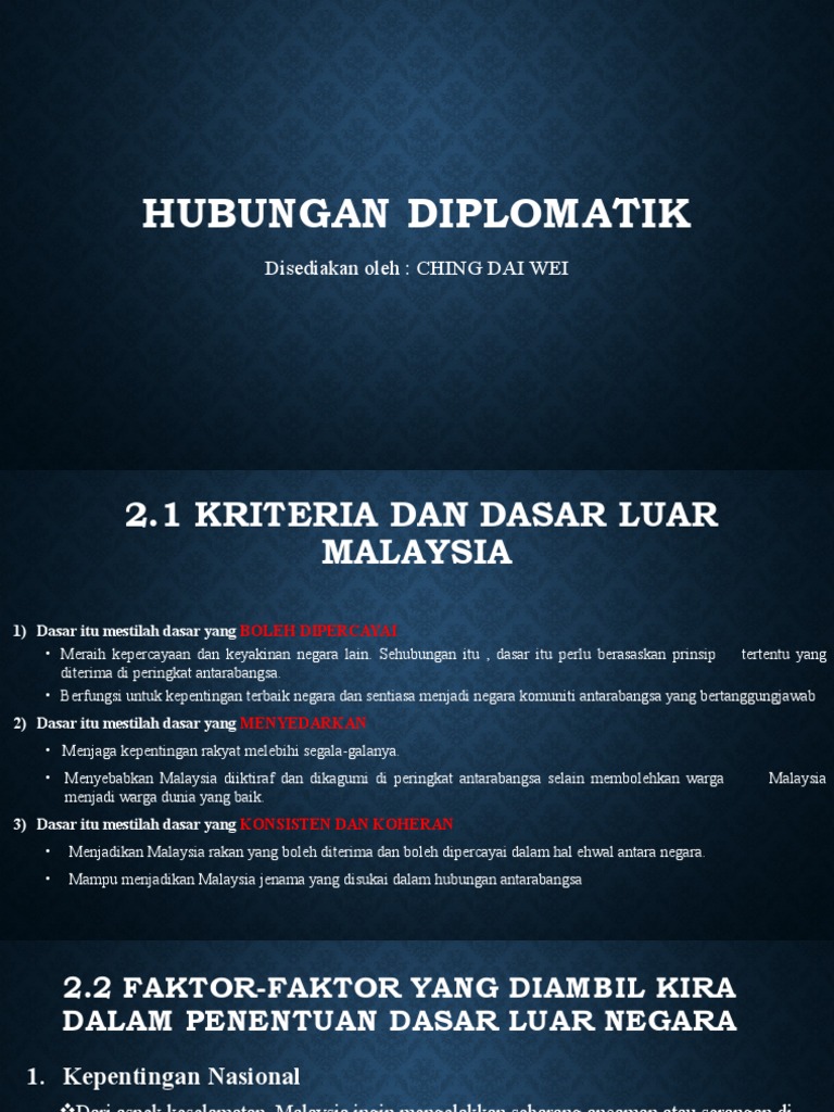1 CHING DAI WEI Hubungan Diplomatik | PDF