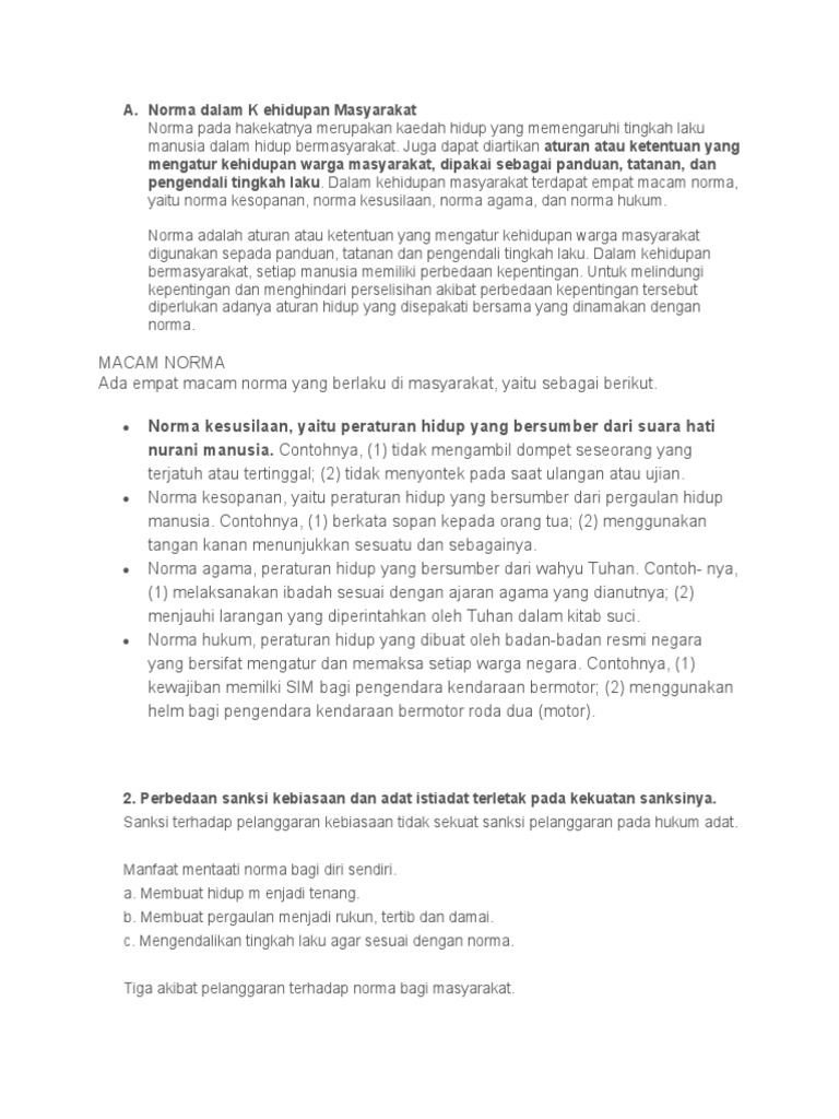Manfaat Norma dalam Kehidupan Masyarakat | PDF | Ilmu Sosial | Gaya Hidup