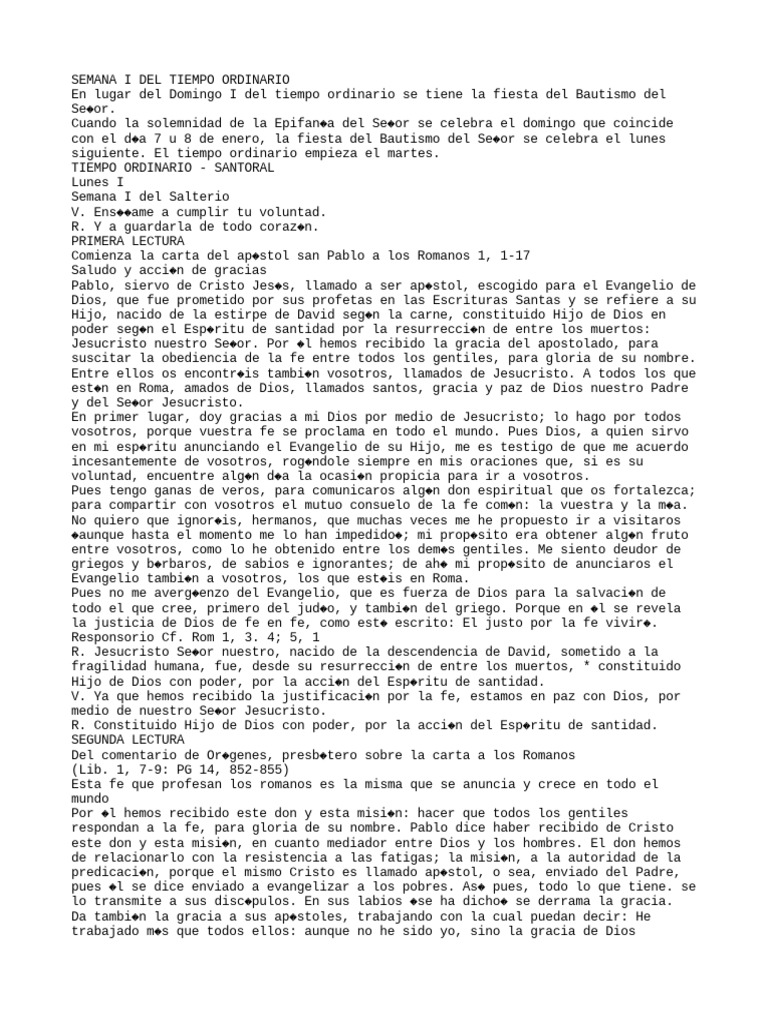 Leccionario Año Impar TO 1-XVIII | PDF | Cristo (título) | Jesús Leccionario Año Impar TO 1-XVIII | PDF | Cristo (título) | Jesús