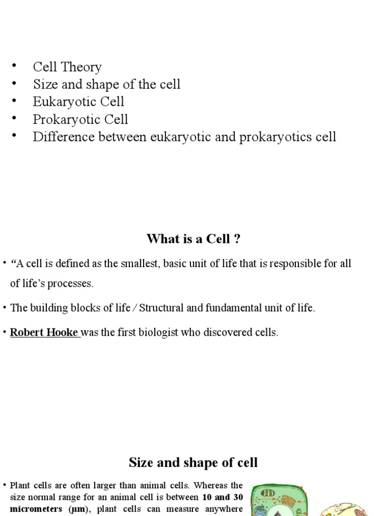 Cell Theory | PDF | Cell (Biology) | Eukaryotes