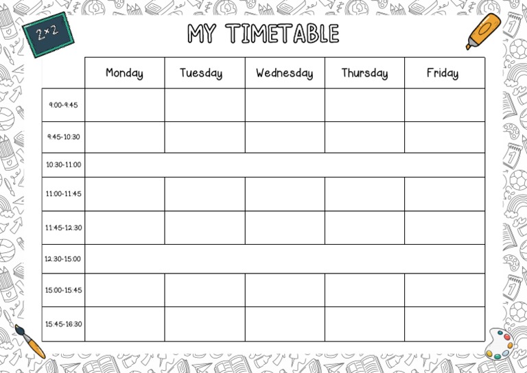 My Timetable | PDF