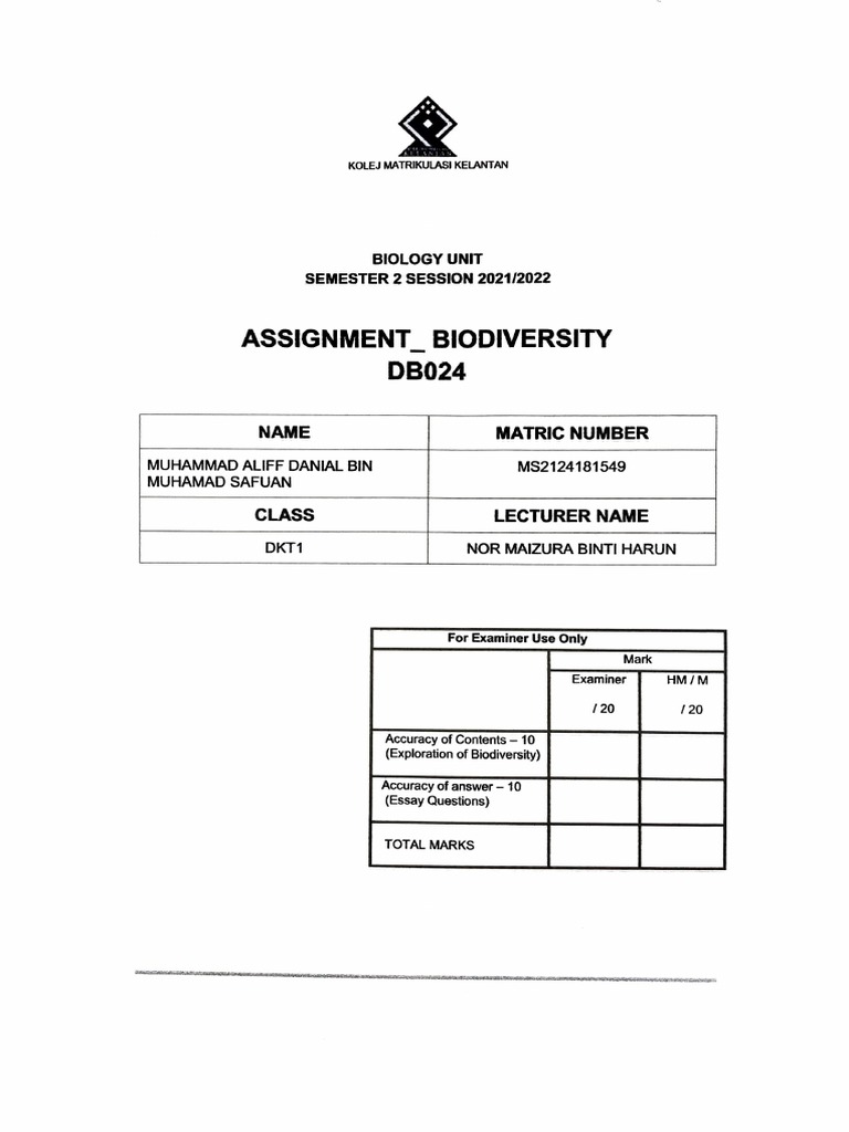 Assignment Bio | PDF