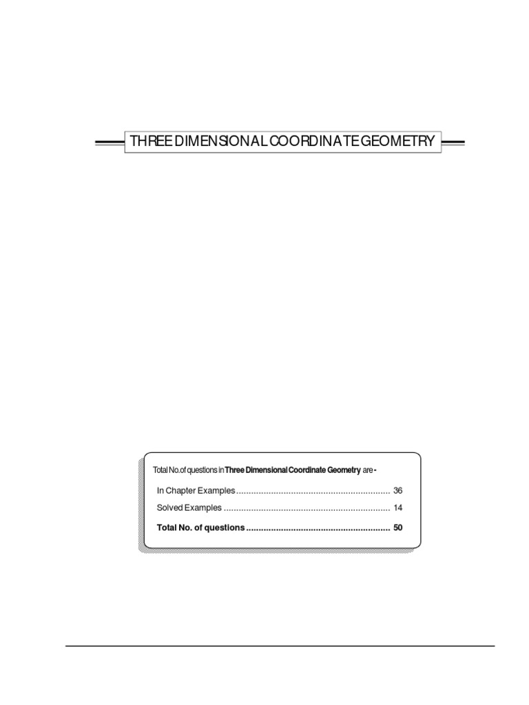 3 D Theory And Solved Example Module 6 A Pdf Cartesian Coordinate System Triangle