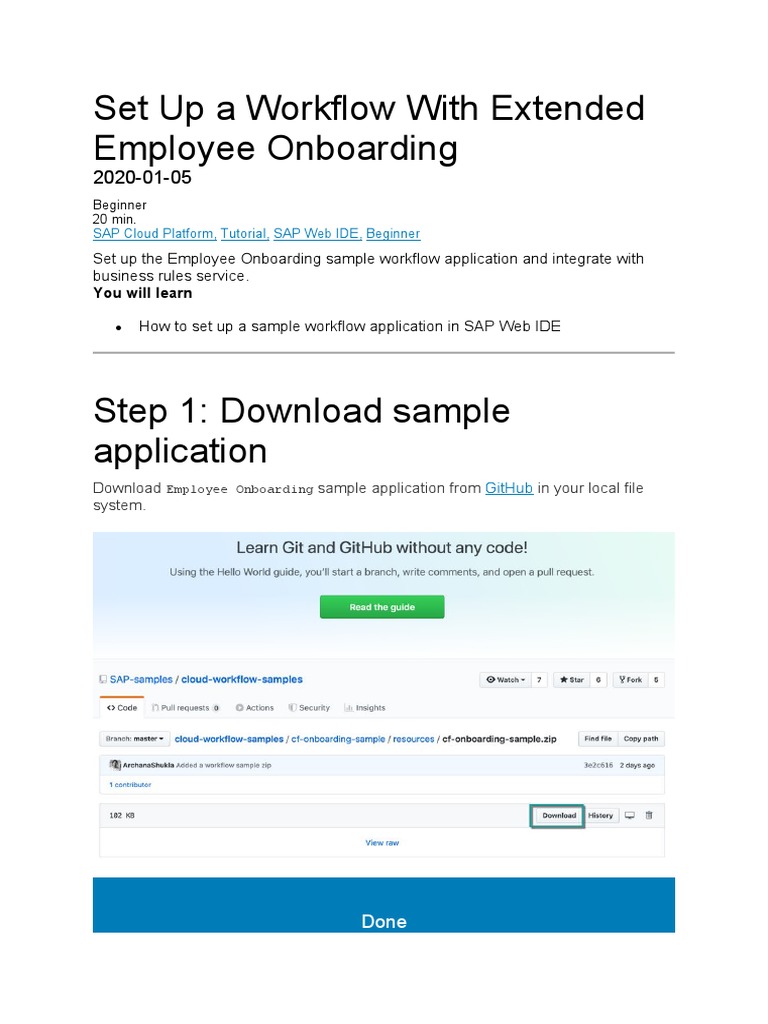 Set Up A Workflow With Extended Employee Onboarding | PDF | World Wide Web | Internet & Web