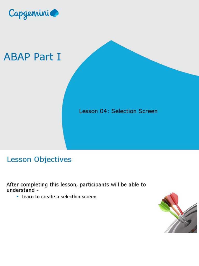 Classbook Lessons Abap Part I Lesson4 Pdf Parameter Computer Programming Computer Science 