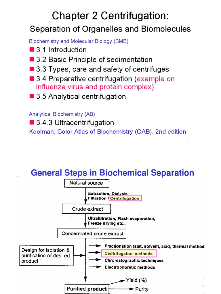 AAC - Chapter 3 Centrifugation English - 20100325 | PDF | Centrifugation | Centrifuge