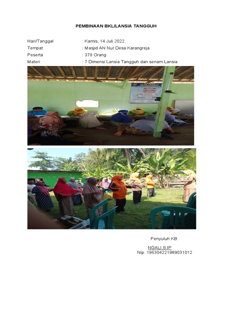 BKL 7 Dimensi Lansia Tangguh | PDF