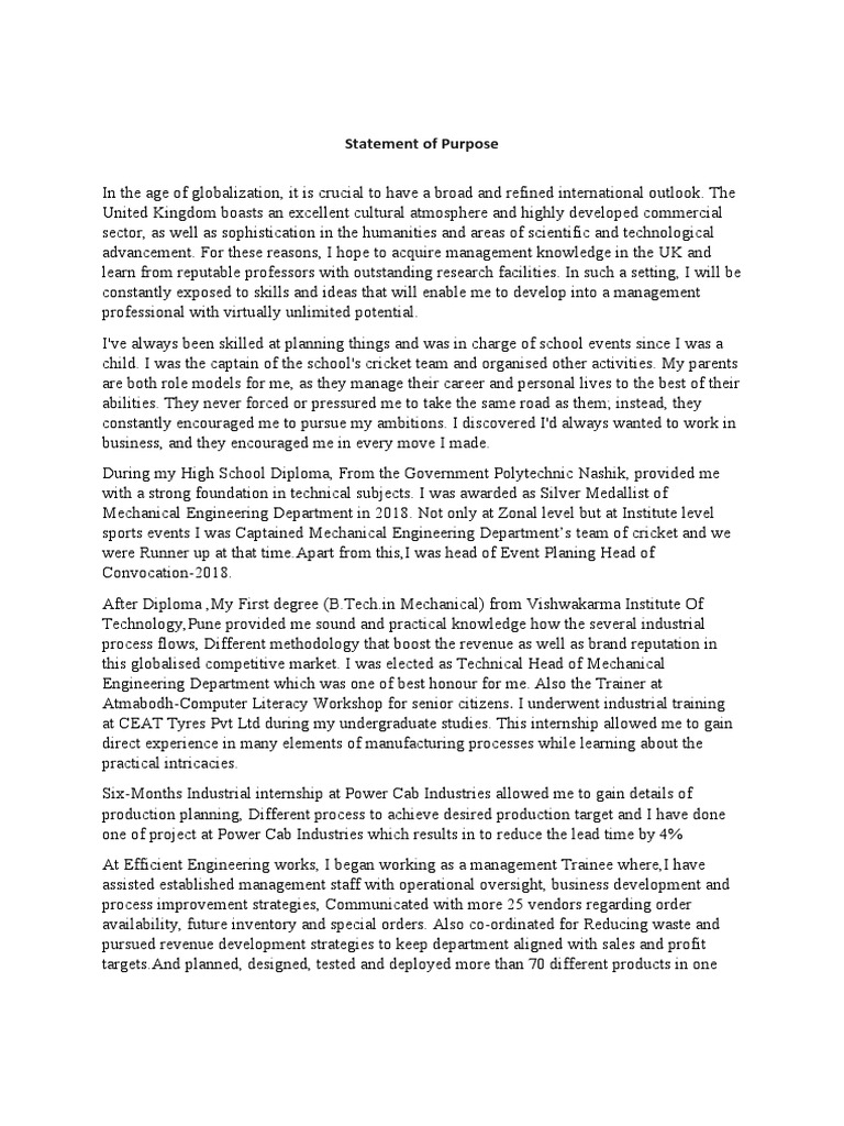 SOP University of Surrey | PDF