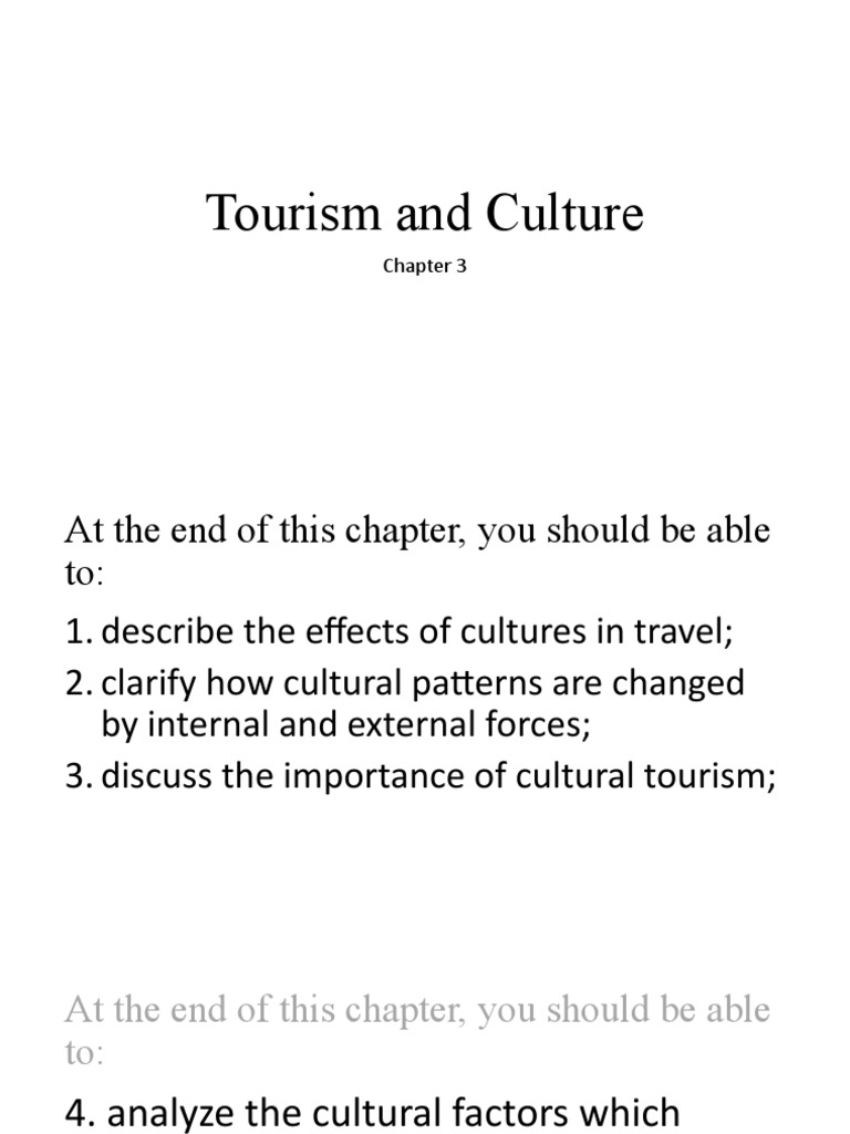 Tourism and Culture Chapter 3 | PDF | Tourism | Behavior