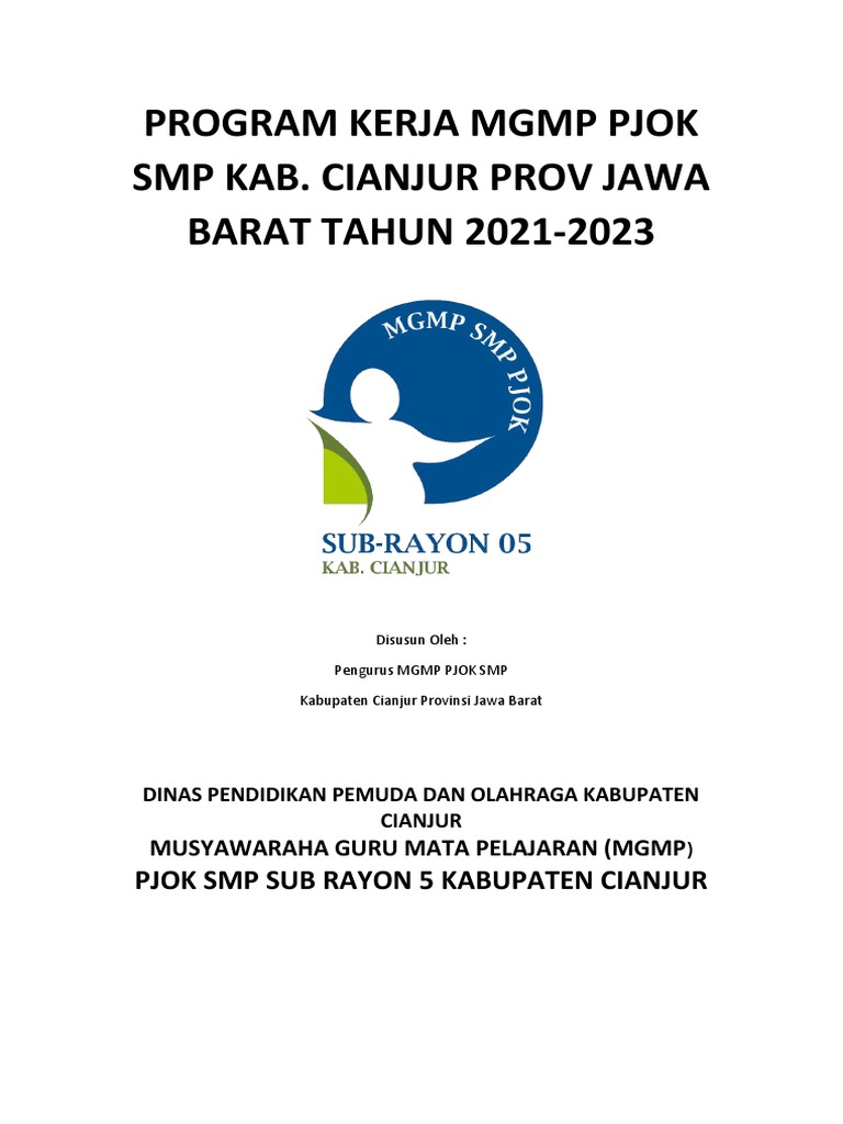 Program Kerja MGMP Pjok SMP Rayon 5 | PDF