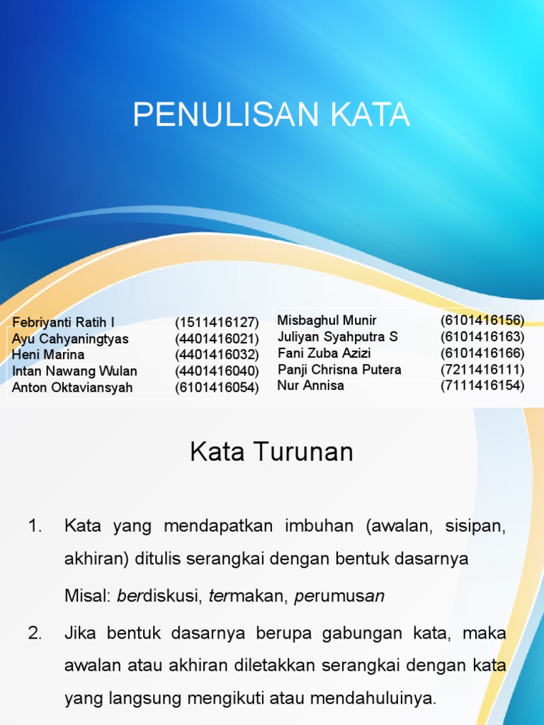 06 Penulisan Kata | PDF