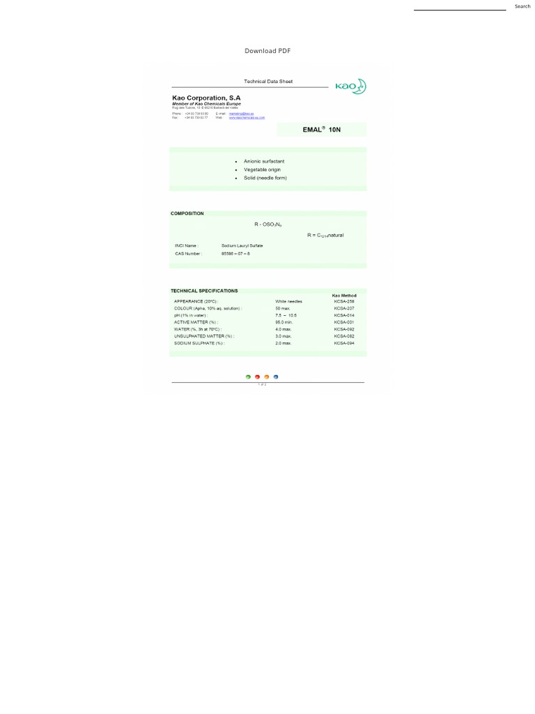 TDS-ENG-v1-EMAL 10N | PDF