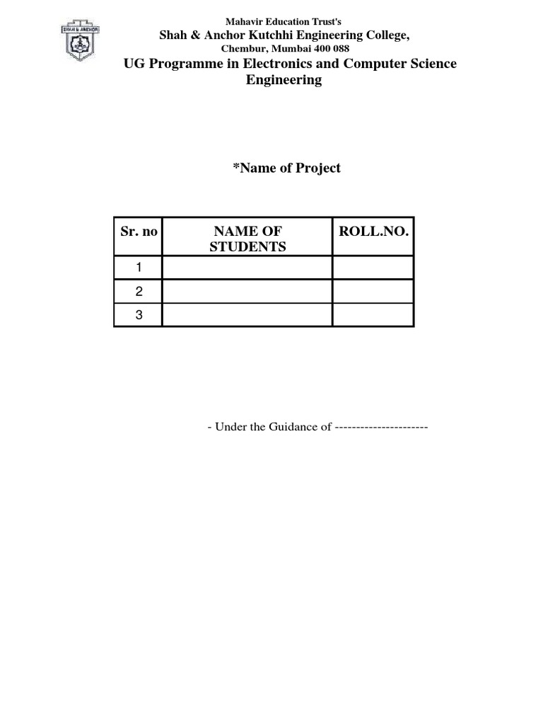 Mini-Project Report Format PDF | PDF | Electronics | Engineering Mini-Project Report Format PDF | PDF | Electronics | Engineering