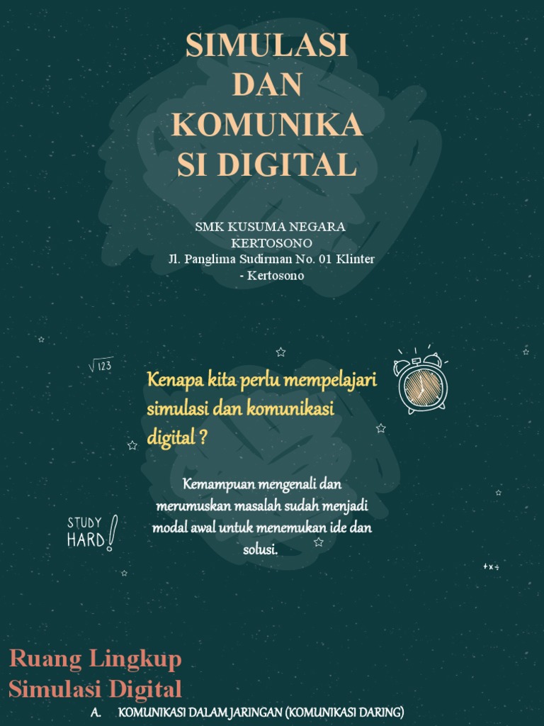Materi 1 Konsep Dasar Simdig (Simulasi Dan Komunikasi Digital) | PDF