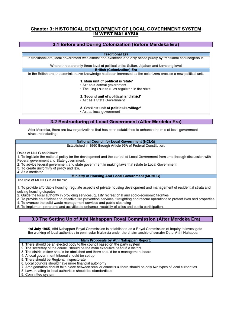 Evolution of Local Government in West Malaysia | PDF | Governance | Justice