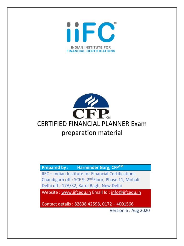 CFP Study Material August 2020 PDF | PDF | Asset Allocation | Taxes
