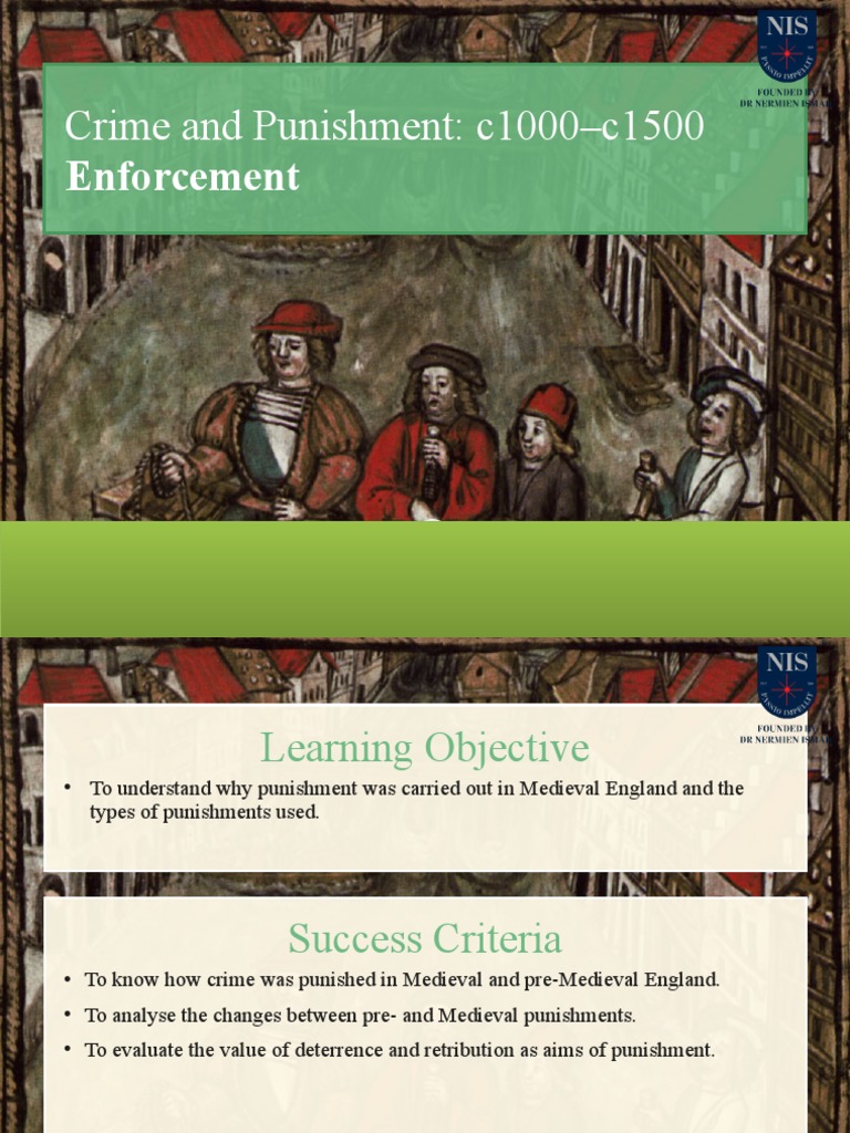 Crime and Punishment: c1000-c1500: Enforcement | PDF | Punishments ...