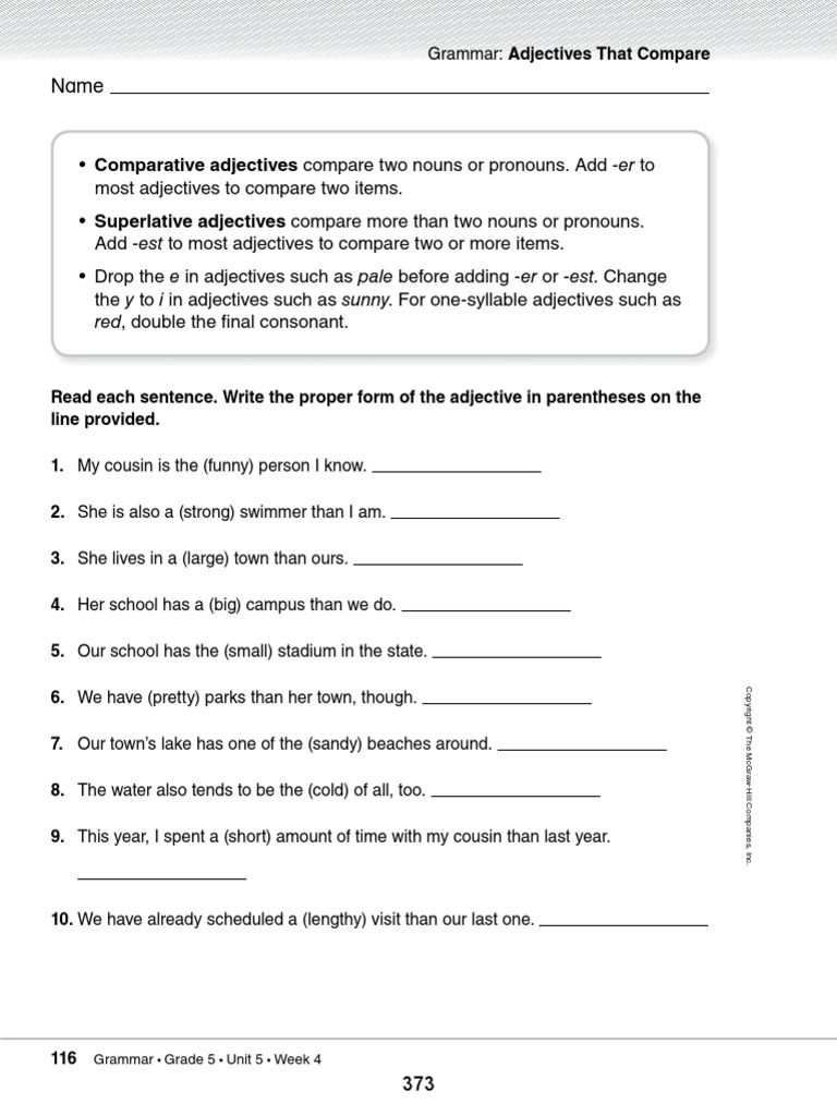 2 - CW Grammar Book Pages | PDF | Adjective | Language Mechanics