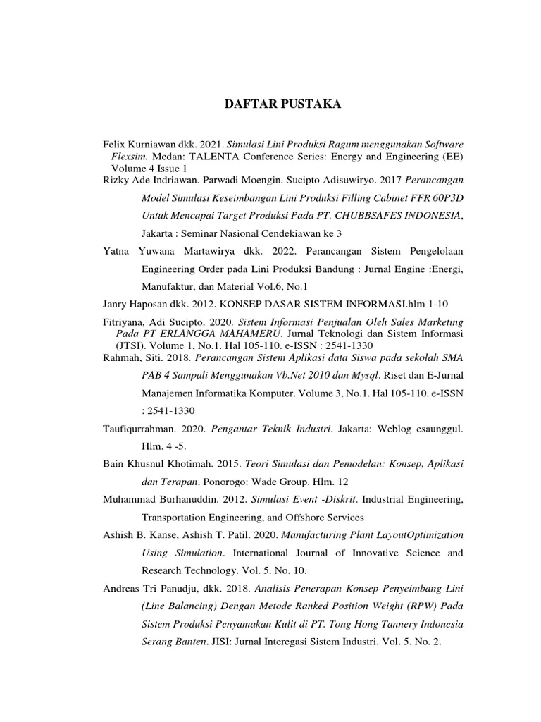 Daftar Pustaka Modul X | PDF