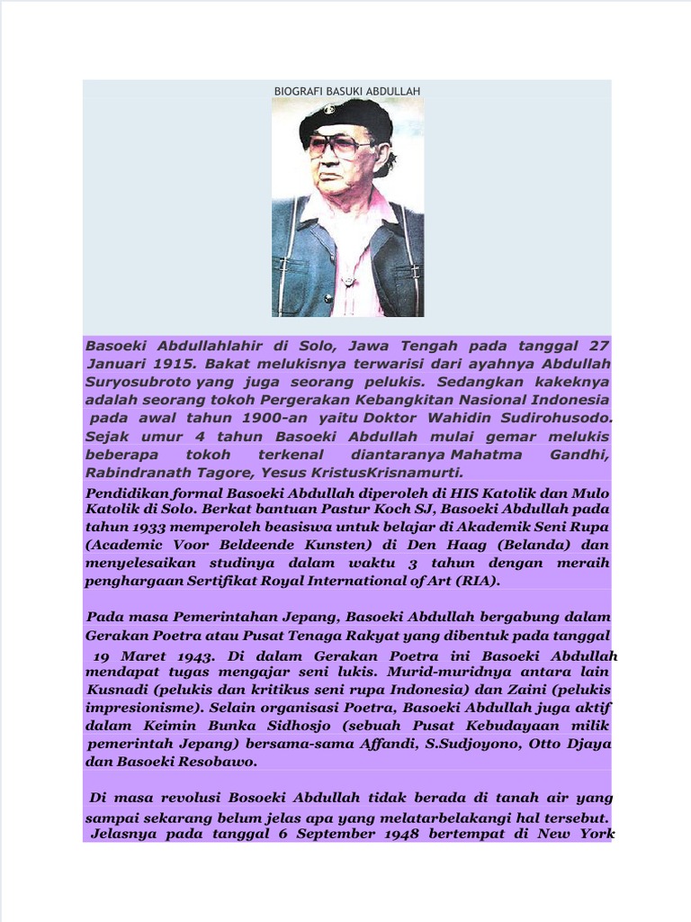 Dokumen - Tips - Biografi Basuki Abdullah | PDF