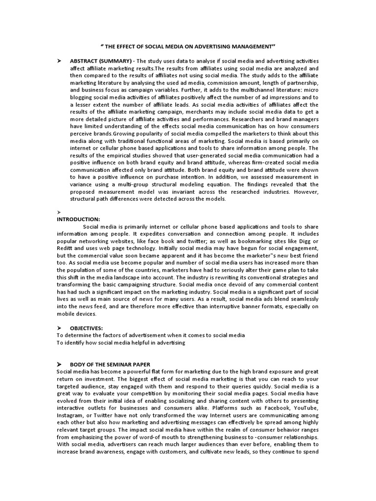 Seminar Paper Presentation | PDF | Social Media | Popular Culture ...