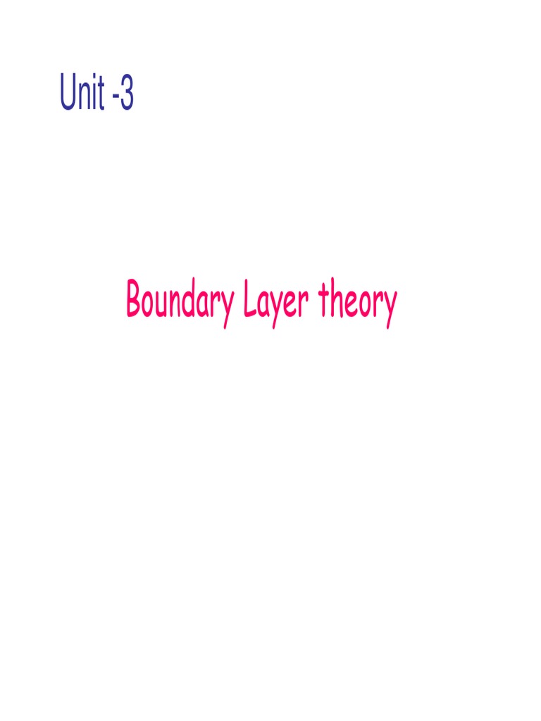 Unit 4 PDF | PDF | Boundary Layer | Fluid Dynamics
