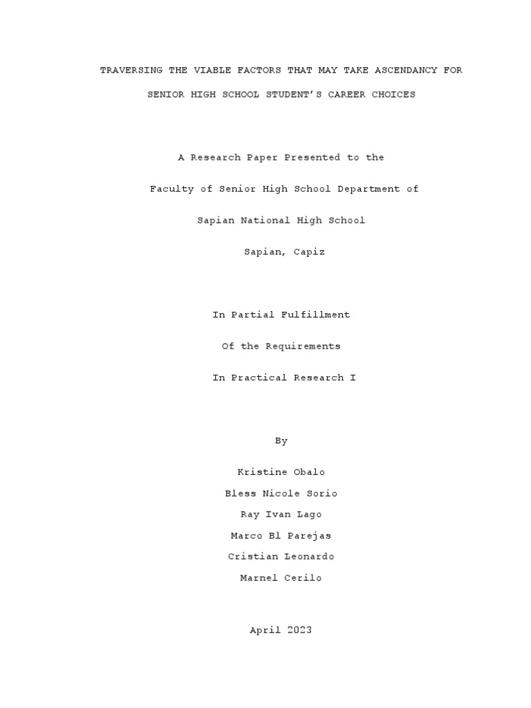 Ray Ivan STEM A | PDF | Decision Making | Teachers