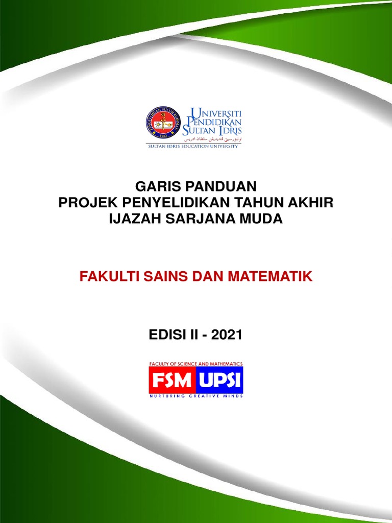 Garis Panduan Fyp FSM - Edisi 2 - 2021 PDF | PDF