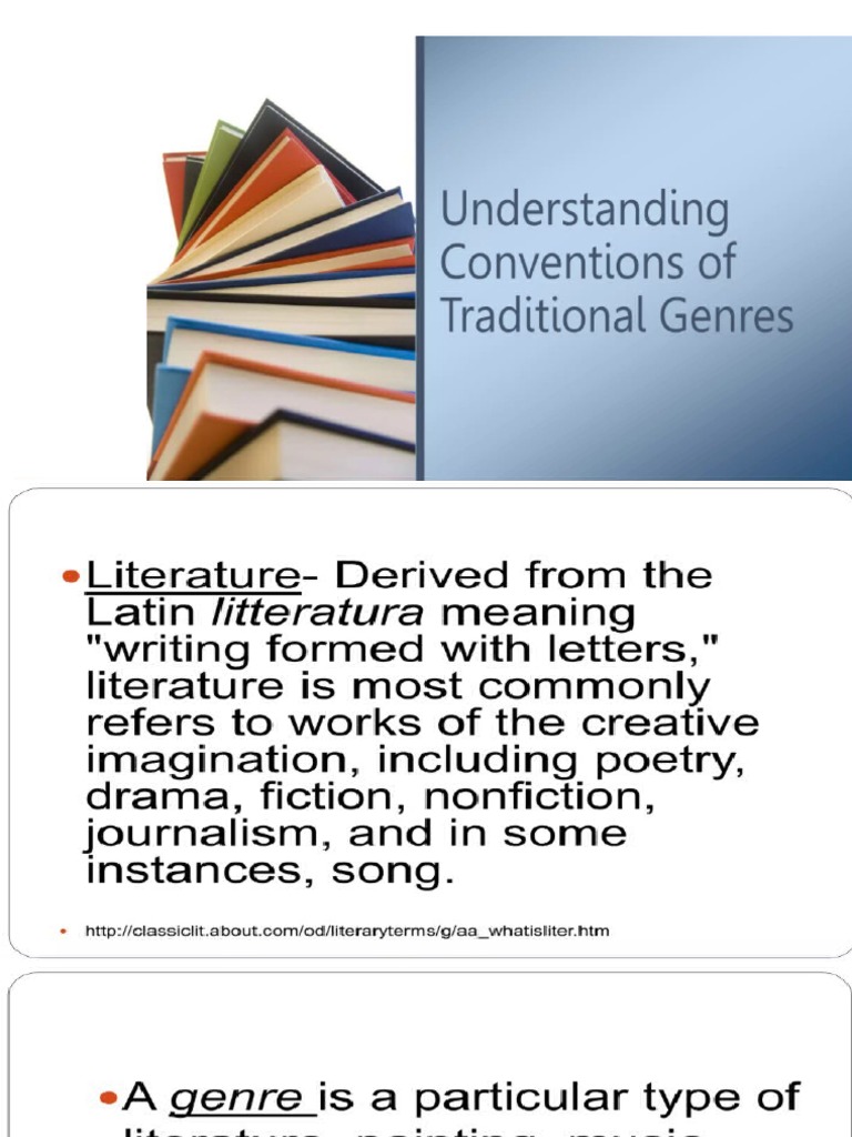 Understanding Conventions and Traditional Genres | PDF Understanding Conventions and Traditional Genres | PDF