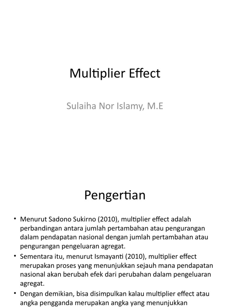 Pengertian dan Rumus Multiplier Effect | PDF