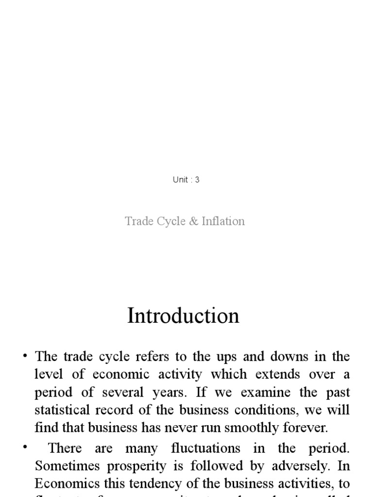Unit - 3 Trade Cycle and Inflation | PDF | Cost Of Living | Inflation