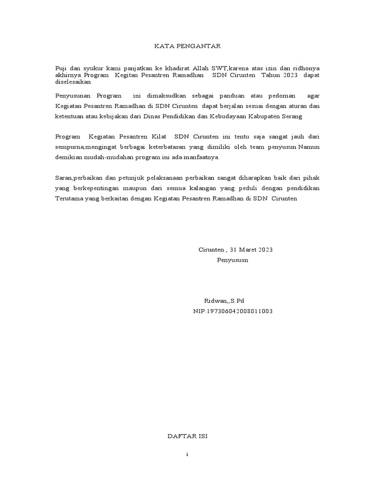 Contoh PROGRAM SANLAT 2023 | PDF