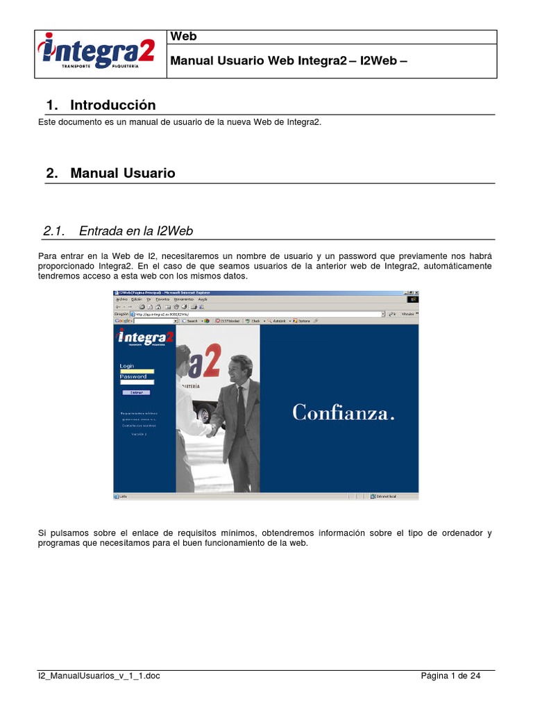 I2Web_ManualUsuario_v_1_1 | PDF | Red mundial | Internet y web