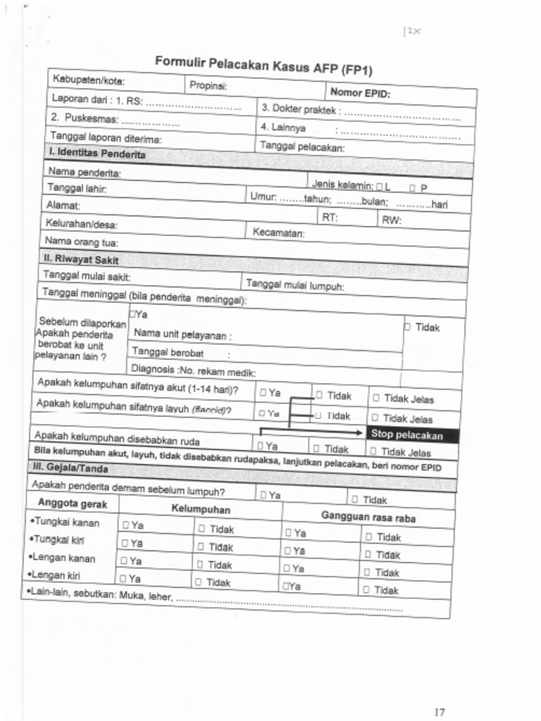 Form PE AFP - FP1 | PDF